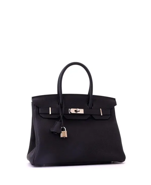 Hermès Birkin 30 Handbag With Palladium Hardware - Noir