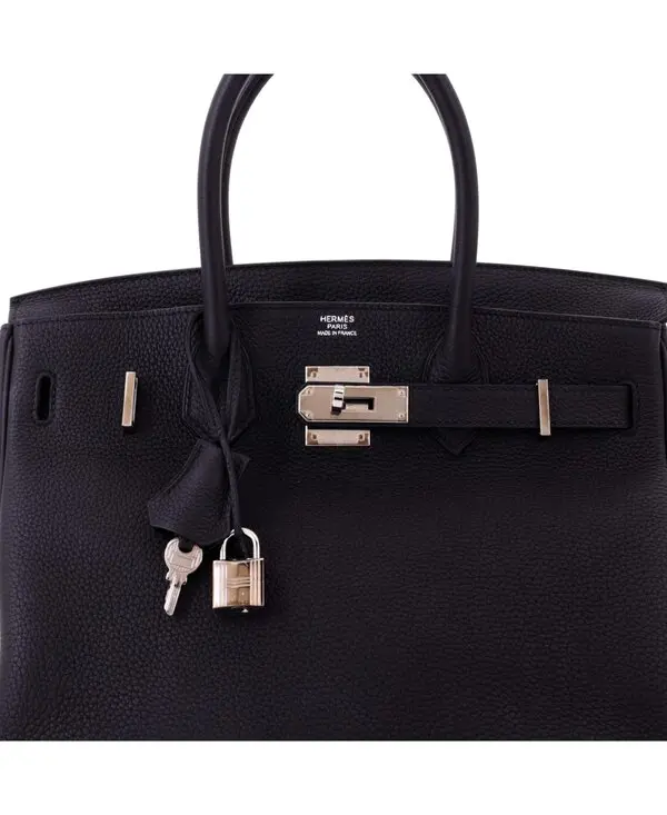 Hermès Birkin 30 Handbag With Palladium Hardware - Noir