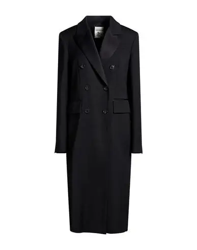 SEMICOUTURE Double-breasted Twill Coat - Black