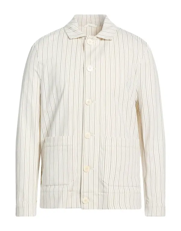 CIRCOLO 1901 Striped Jersey Overshirt - White