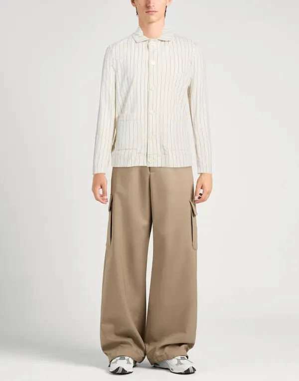 CIRCOLO 1901 Striped Jersey Overshirt - White