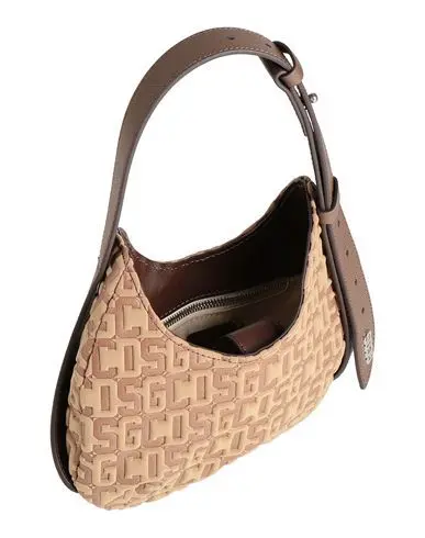 Gcds Hobo Bag With Logo Print - Brown