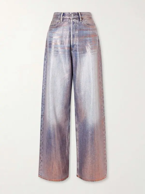 Acne Studios Glittered Wide-leg Trousers - Blue