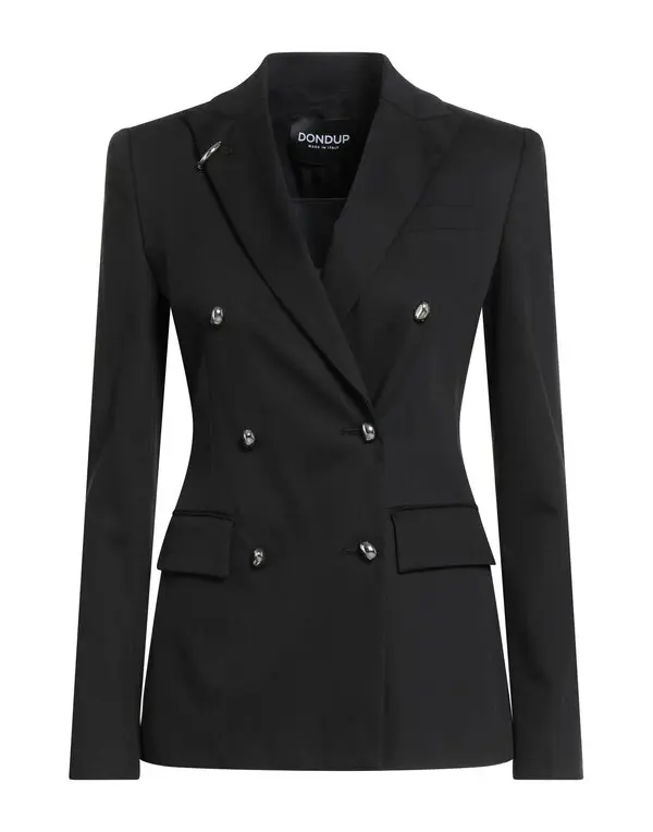 DONDUP Blazer In Modal, Cotton, And Elastane - Black