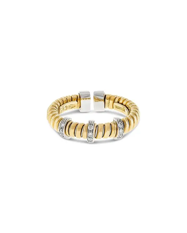 ALBERTO MILANI 18k Yellow Diamond Tubogas Ring - Gold
