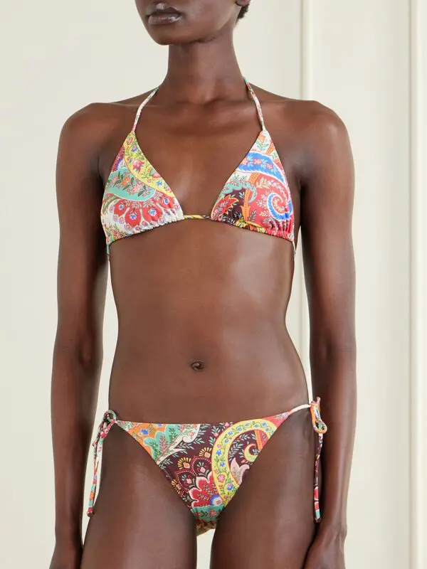 Etro Paisley-print Triangle Bikini - Multi