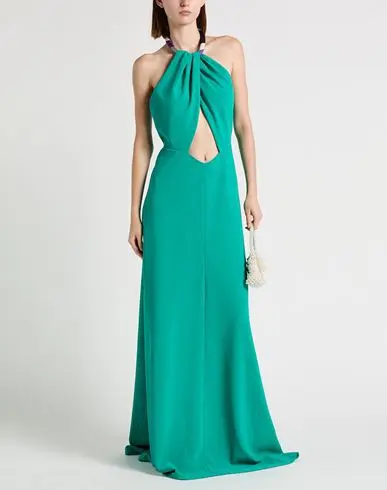 Emilio Pucci Emerald Polyester Elastane Silk Maxi Dress