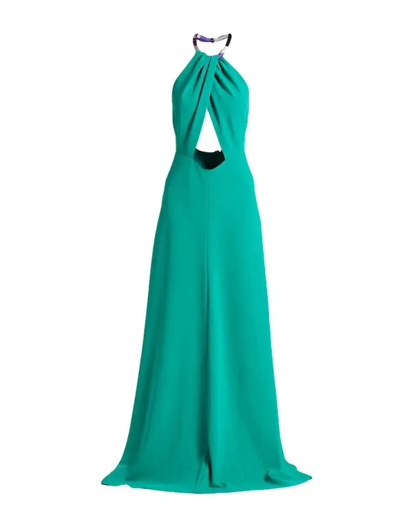 Emilio Pucci Emerald Polyester Elastane Silk Maxi Dress