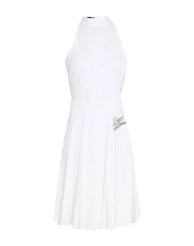 Moschino Viscose And Linen Midi Dress With Embroidery - White