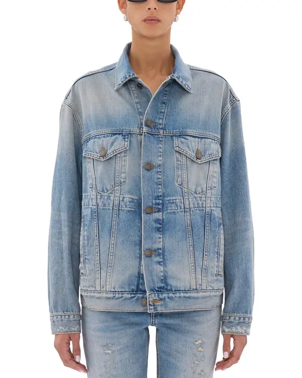 HAIKURE Broken Jean Jacket - Celestial