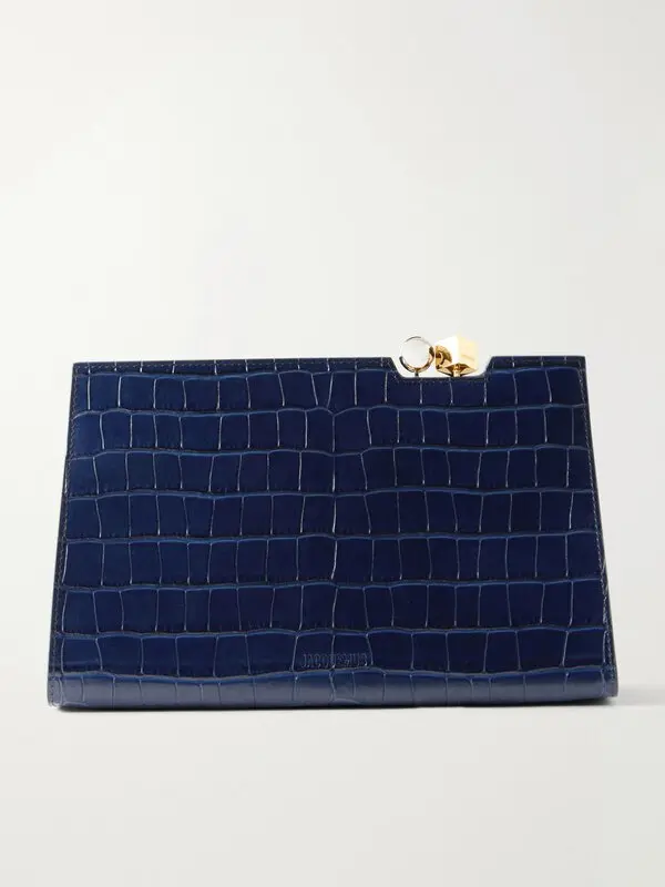 Jacquemus La Plage Croco-embossed Leather Shoulder Bag