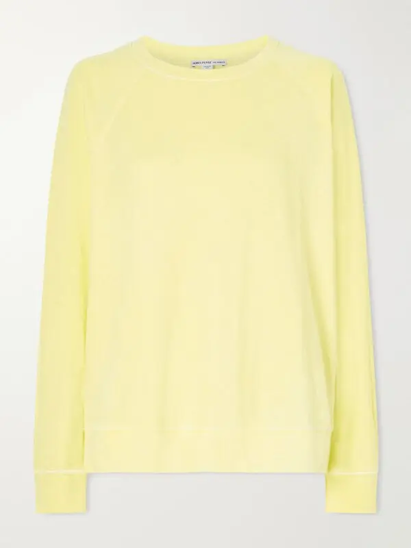 JAMES PERSE Supima Cotton-terry Relaxed Sweatshirt - Yellow