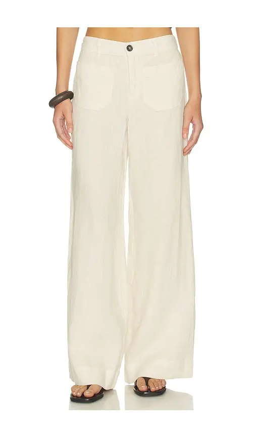 Sanctuary Linen Wide Leg Pants - Summer Sand