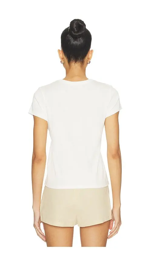 ST. AGNI Organic Cotton V-neck Tee - White
