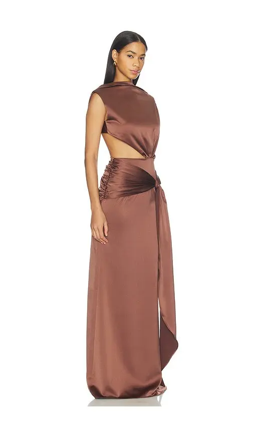 CASONA Satin Maxi Dress