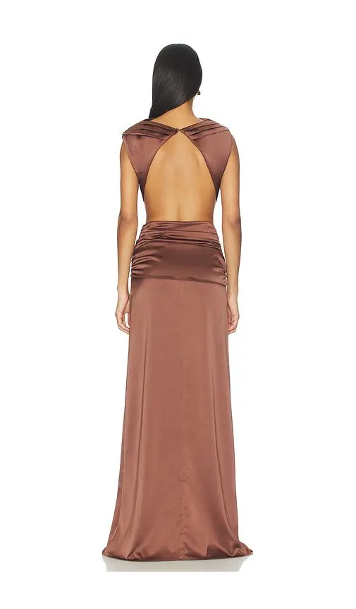 CASONA Satin Maxi Dress