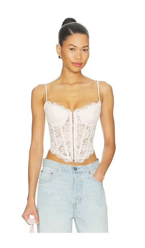 Majorelle Lorena Bustier Top In Pink - Light Pink