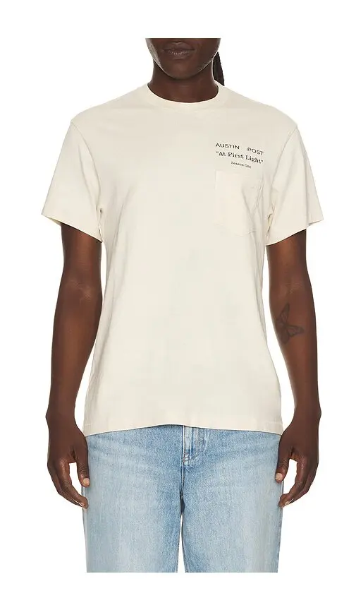 AUSTIN POST X Matt Mccormick Ceremony Of Certainty Stage Pocket Tee In Cream