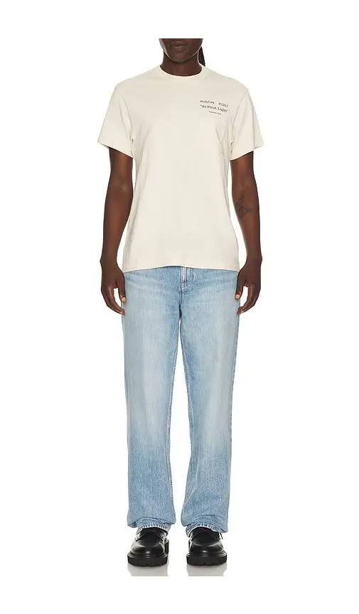 AUSTIN POST X Matt Mccormick Ceremony Of Certainty Stage Pocket Tee In Cream