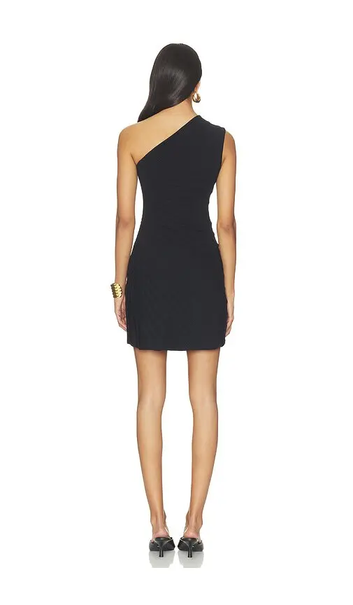 Cult Gaia One Shoulder Ribbed Knit Mini Dress
