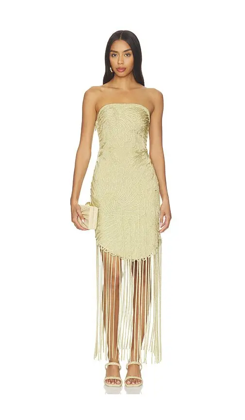 Cult Gaia Edina Metallic Knit Dress - Gold