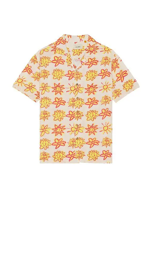 CRITICAL SLIDE Mojo Resort Shirt In Beige,yellow
