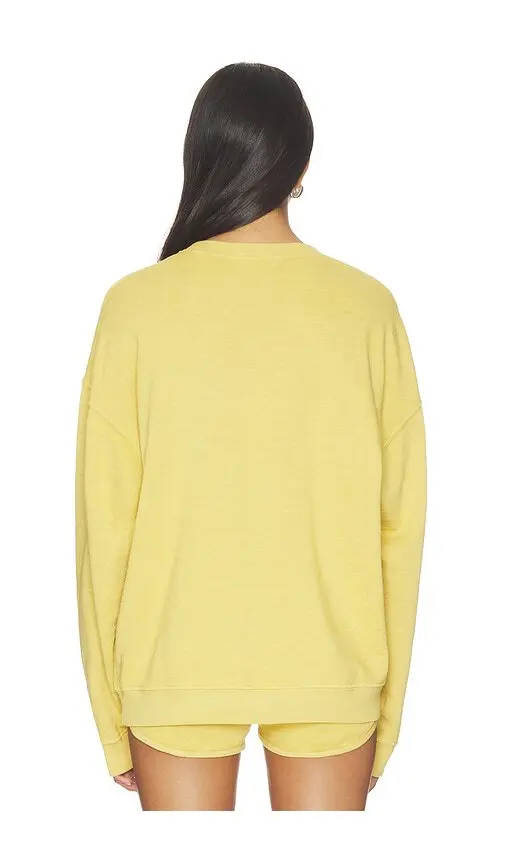 Eterne Lightweight French Terry Oversized Crewneck Sweatshirt - Saffron
