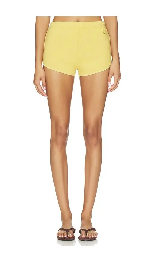 Eterne Lightweight French Terry Mini Track Short - Saffron