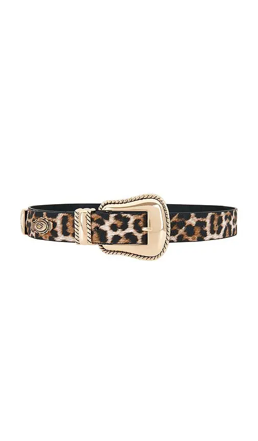 8 Other Reasons Print Belt With Gold-tone Detail - Leopard