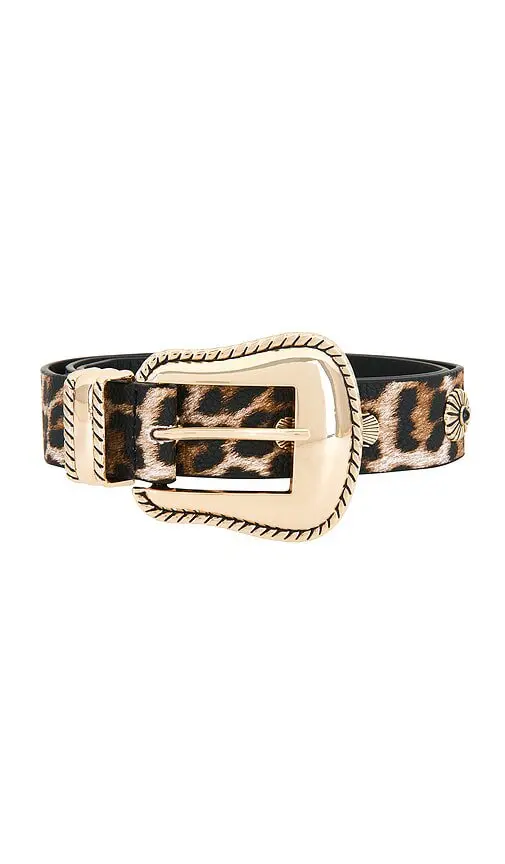 8 Other Reasons Print Belt With Gold-tone Detail