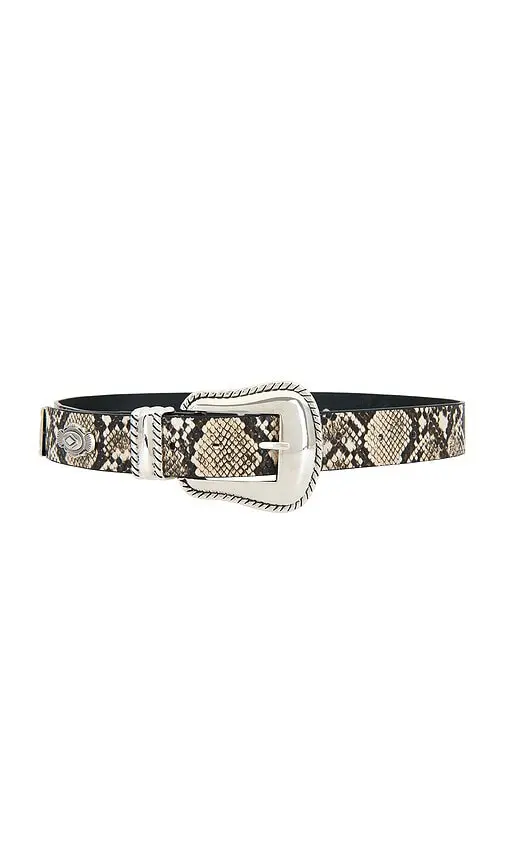 8 Other Reasons Printed Belt With Silver-tone Details - Snake