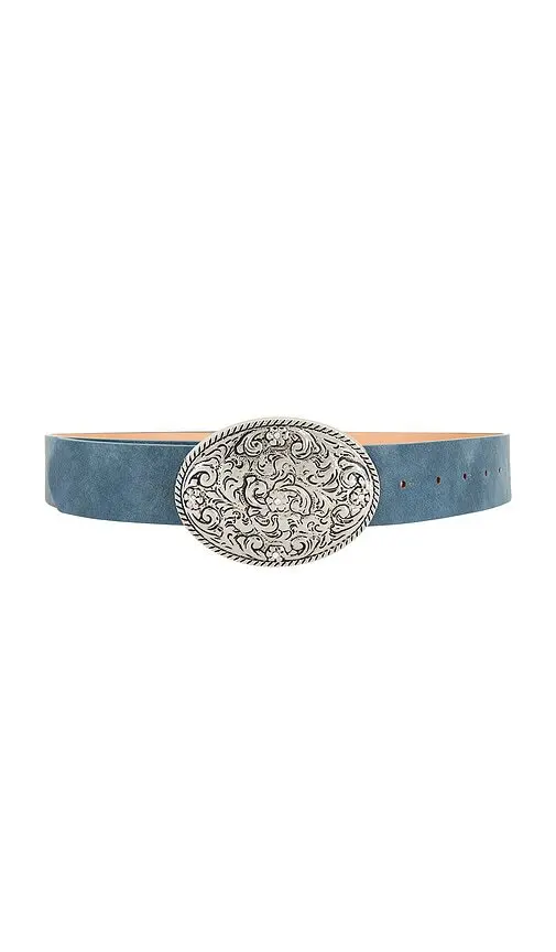 8 Other Reasons Belt With Silver-tone Buckle - Light Blue