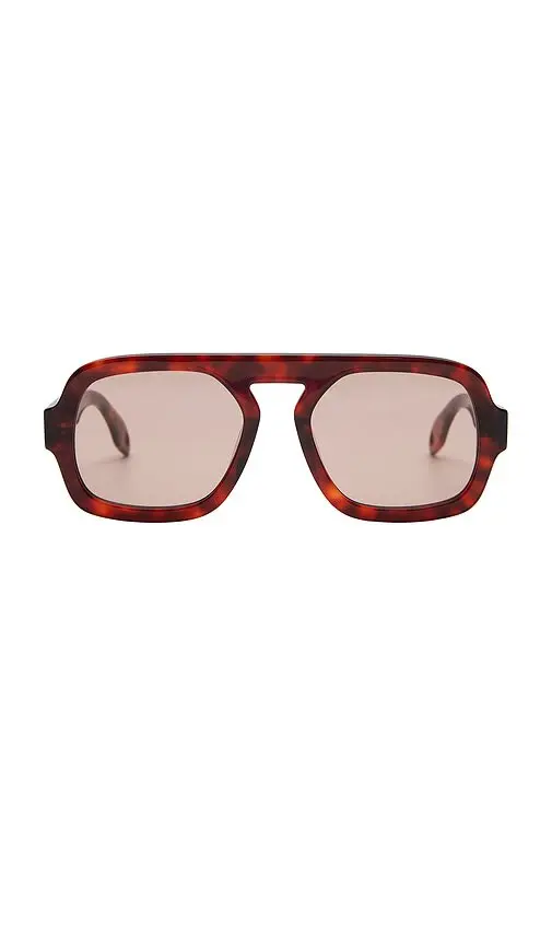 ELISA JOHNSON Jane Sunglasses In Red - Red Tortoise
