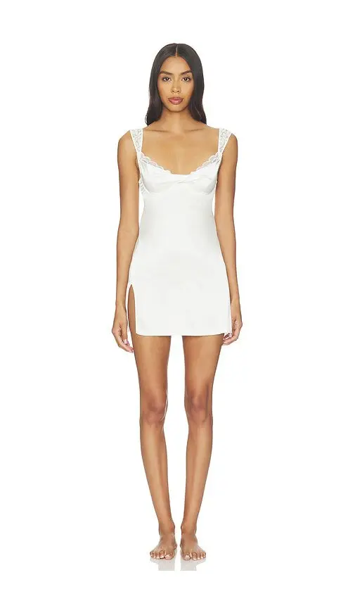 KAT THE LABEL Isla Slip Dress - Ivory