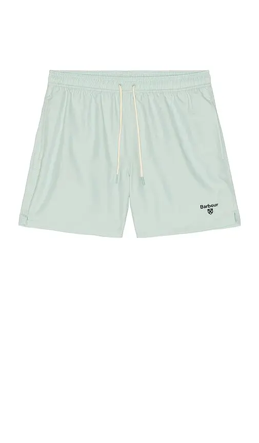 Barbour Water Reactive Leaf Print Swim Short - Mint Blue