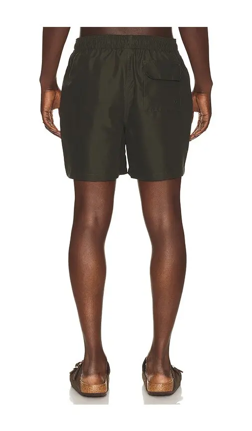 Barbour Water Reactive Tartan Swim Short - Olive