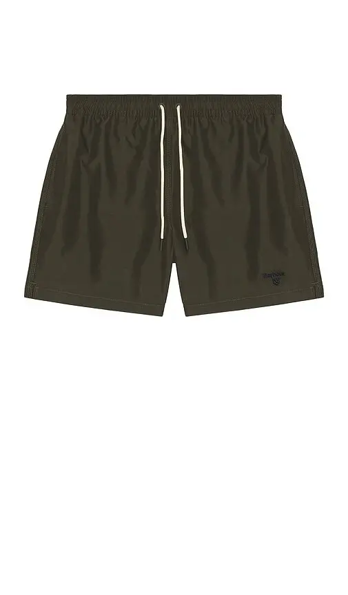Barbour Water Reactive Tartan Swim Short - Olive