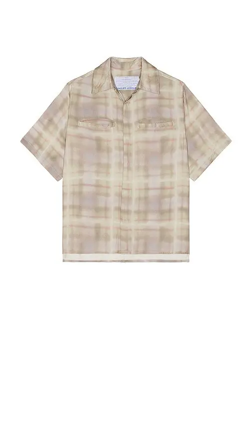 JUNGLES Airbrush Button Up Shirt In Brown