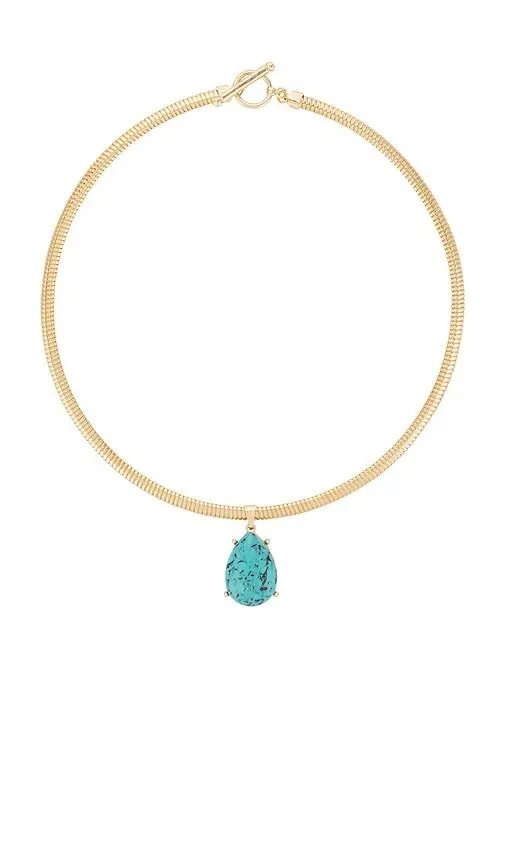 8 Other Reasons Pendant Necklace - Gold & Turquoise