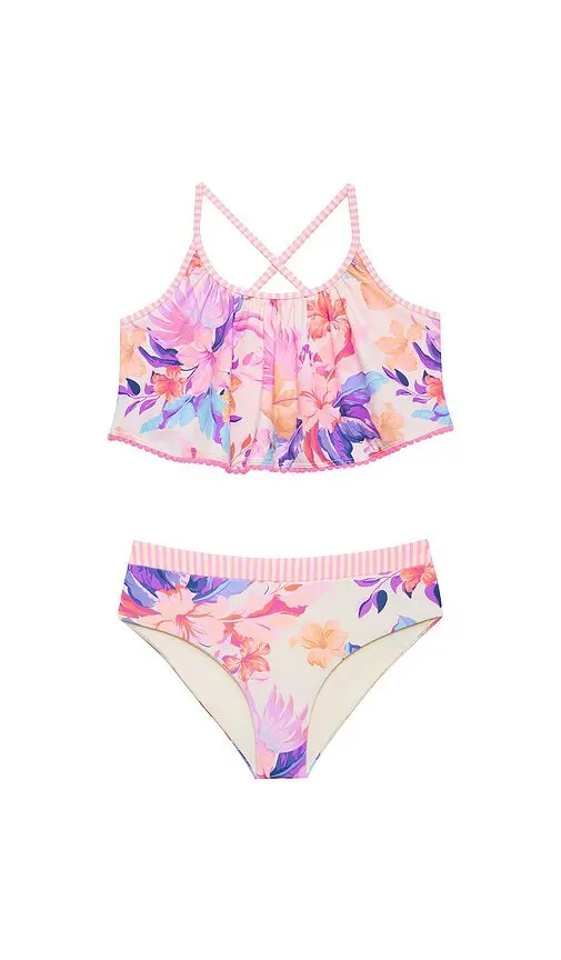 Beach Riot Little Tanvi And Janie Swim Set - Hibiscus Garden