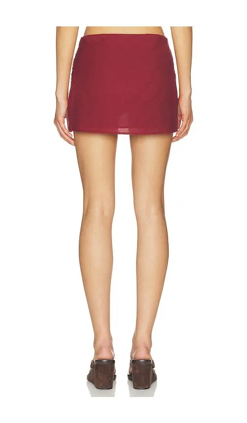 UNDERSTATED LEATHER X Beaded Paisley Mini Skirt