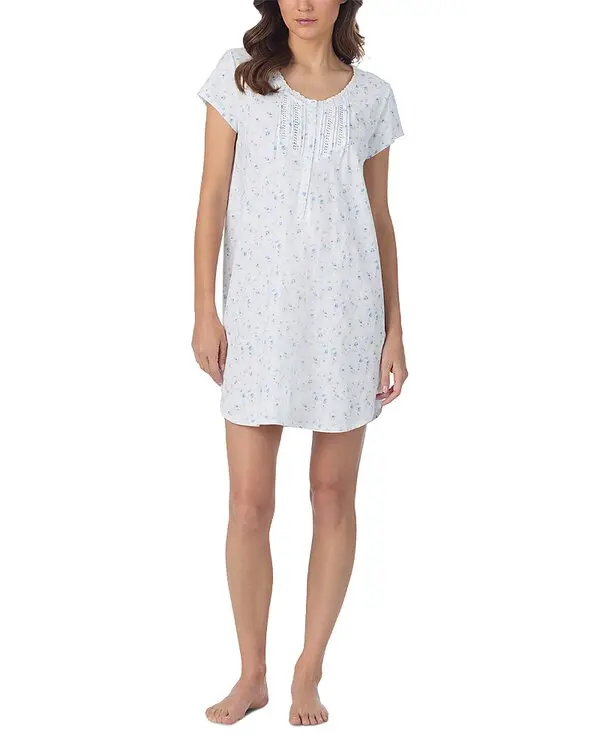 Eileen West Short Sleepshirt - Rosebud Print