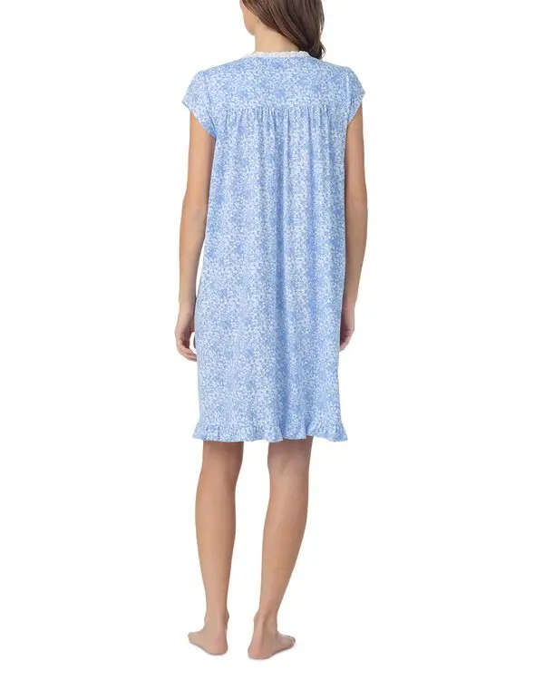 Eileen West Short Nightgown - Blue Print