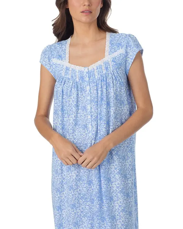 Eileen West Short Nightgown - Blue Print