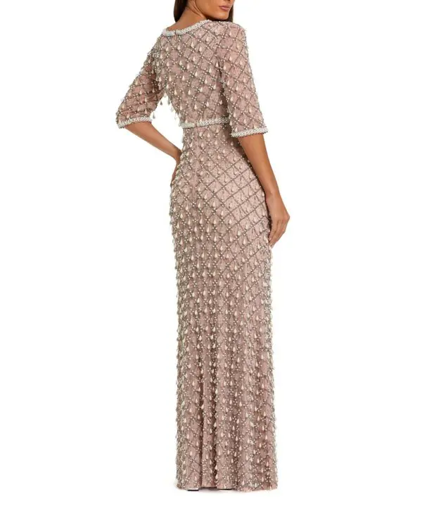Mac Duggal Petite Embellished Evening Gown