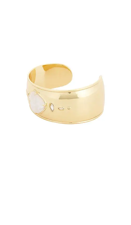 Ettika Solstice Thick Cuff Bracelet - White