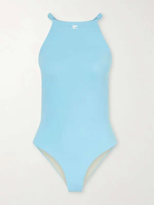 COURREGES Cut-out Swimsuit - Turquoise