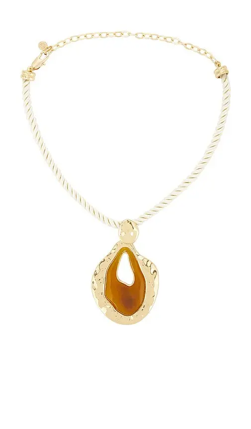 Ettika Acrylic Pendant Necklace - Caramel