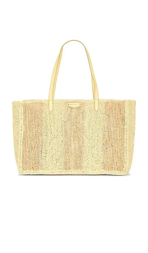 Rebecca Minkoff Large Raffia Tote - Natural Multi