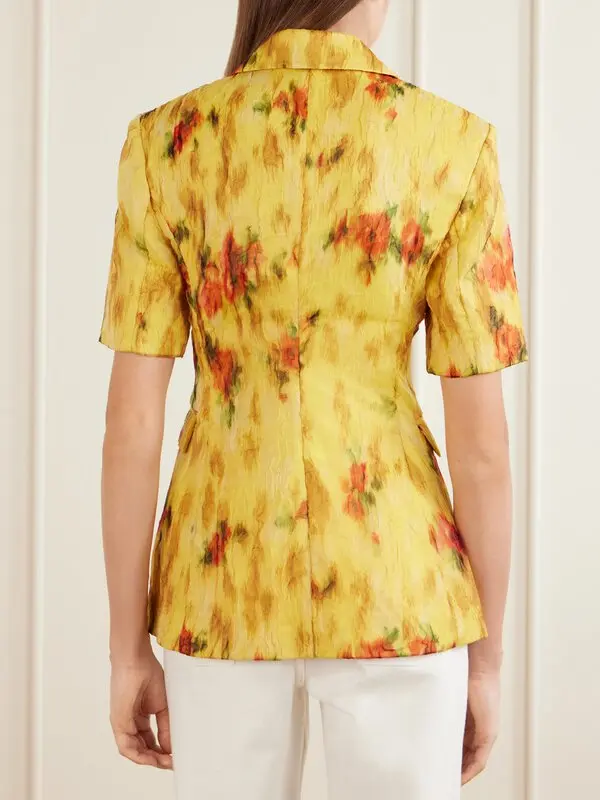 GANNI Shibori Organza Floral Blazer